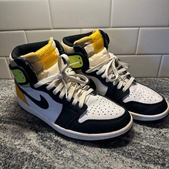 Nike | Shoes | Air Jordan Retro High White Black Volt | Poshmark